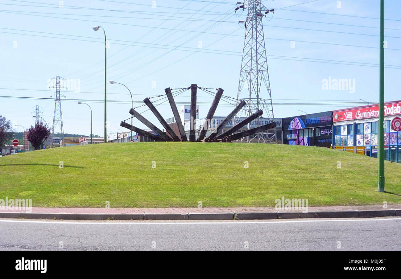 This image shows the Rotonda in the Polígono Industrial de Gamonal ...