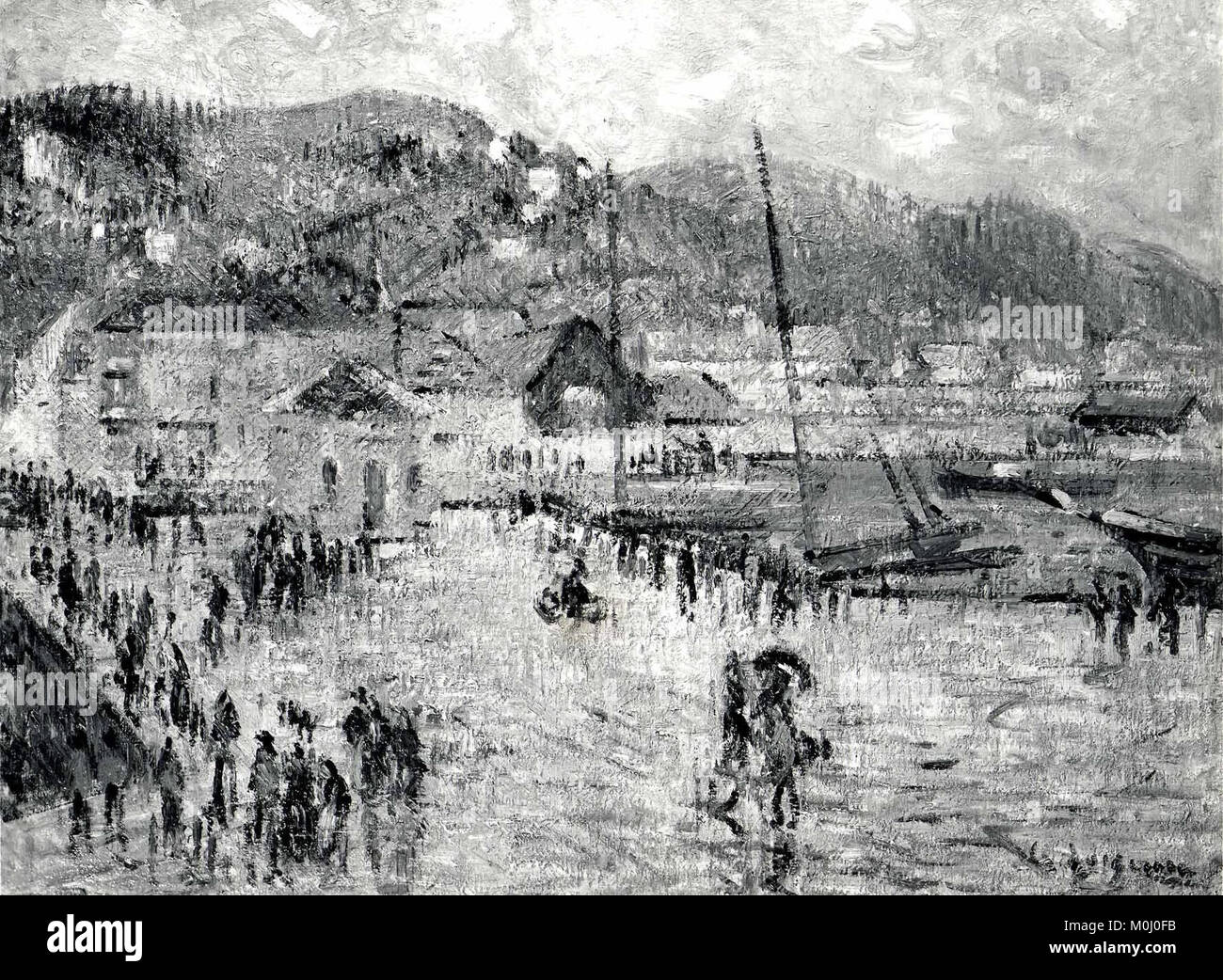 A depiction of 'Le Grand Quai,' a prominent quay in Fécamp, France ...