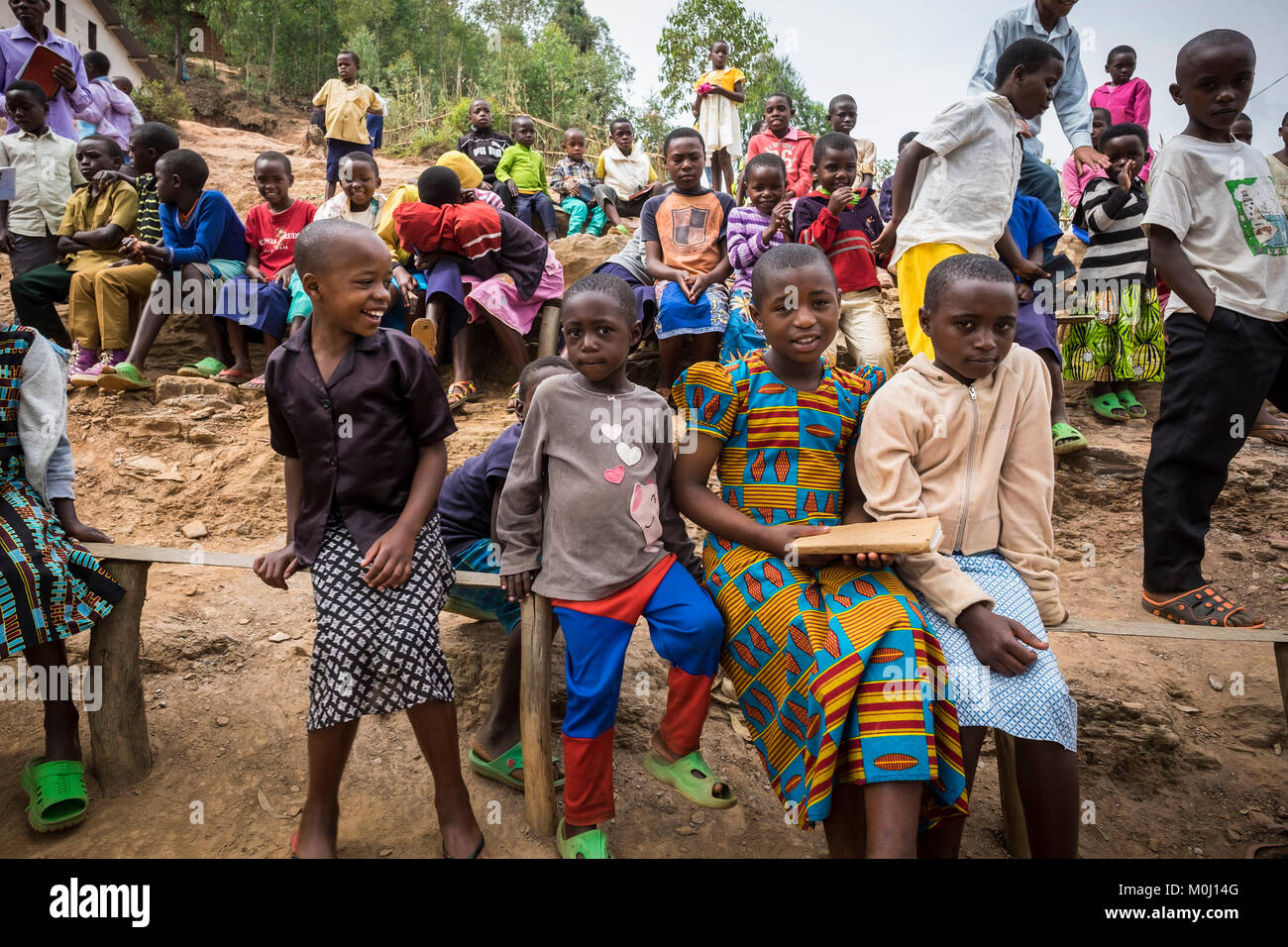 Rwanda, Burera lake, surrounding of Kidaho, children Stock Photo - Alamy