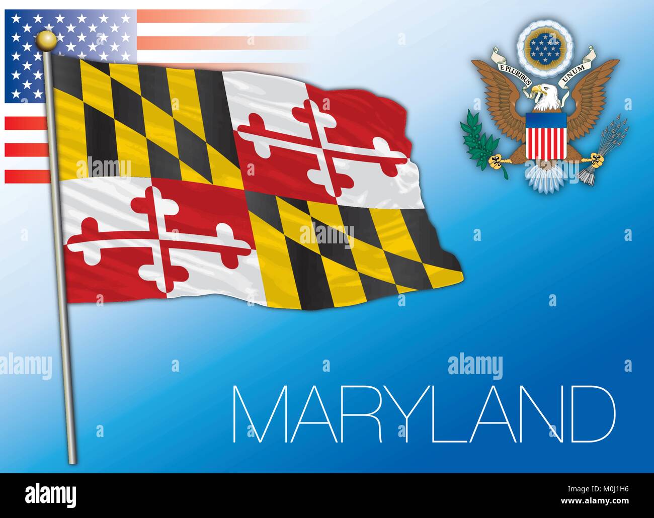 Maryland federal state flag, United States Stock Vector Image & Art - Alamy