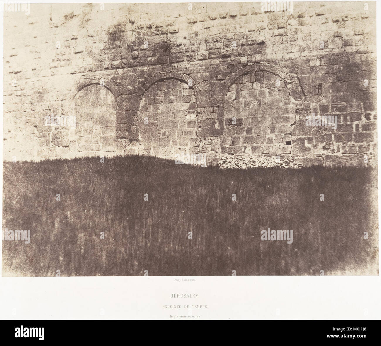 An image of the Triple Roman Gate at the Temple Mount in Jerusalem ...