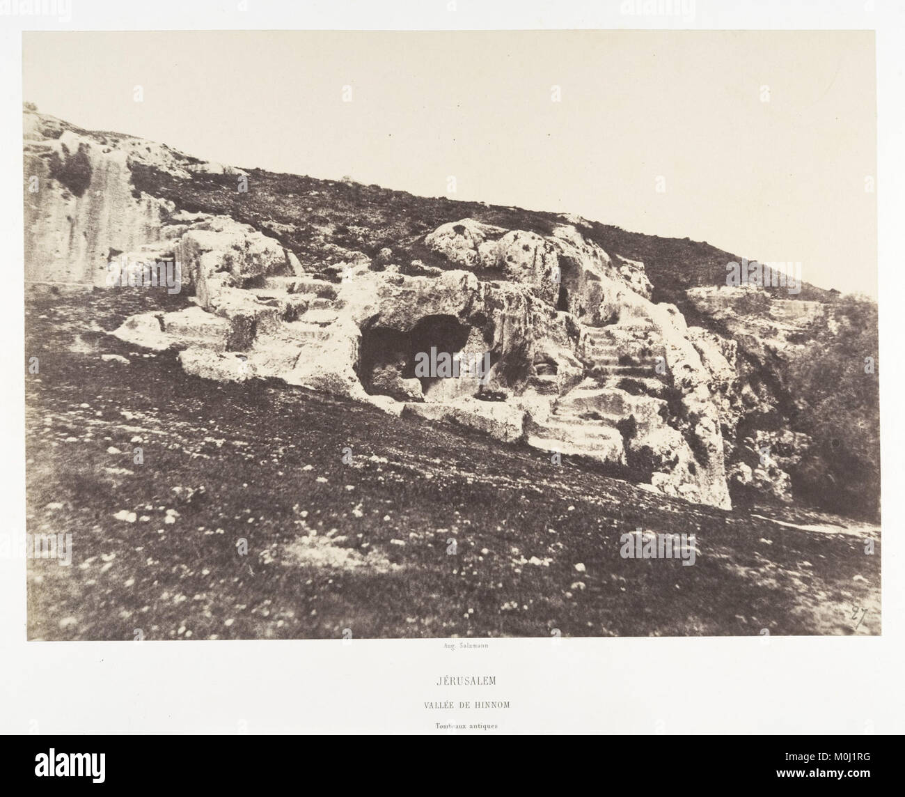 This image depicts the ancient tombs in the Valley of Hinnom in ...