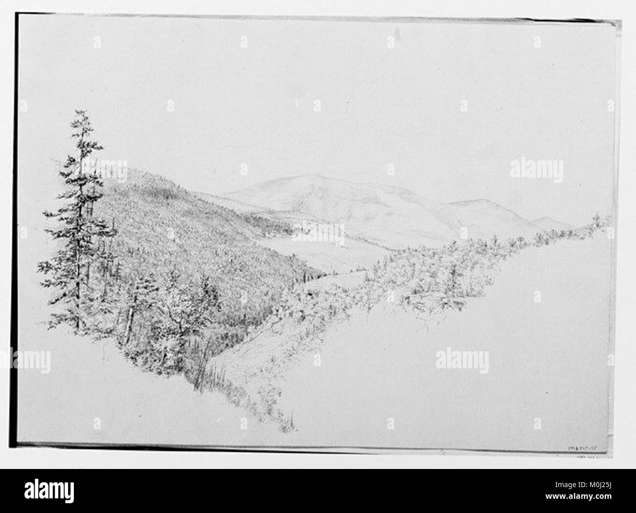 A drawing of Kaaterskill Clove from the Sketchbook of Landscape and ...