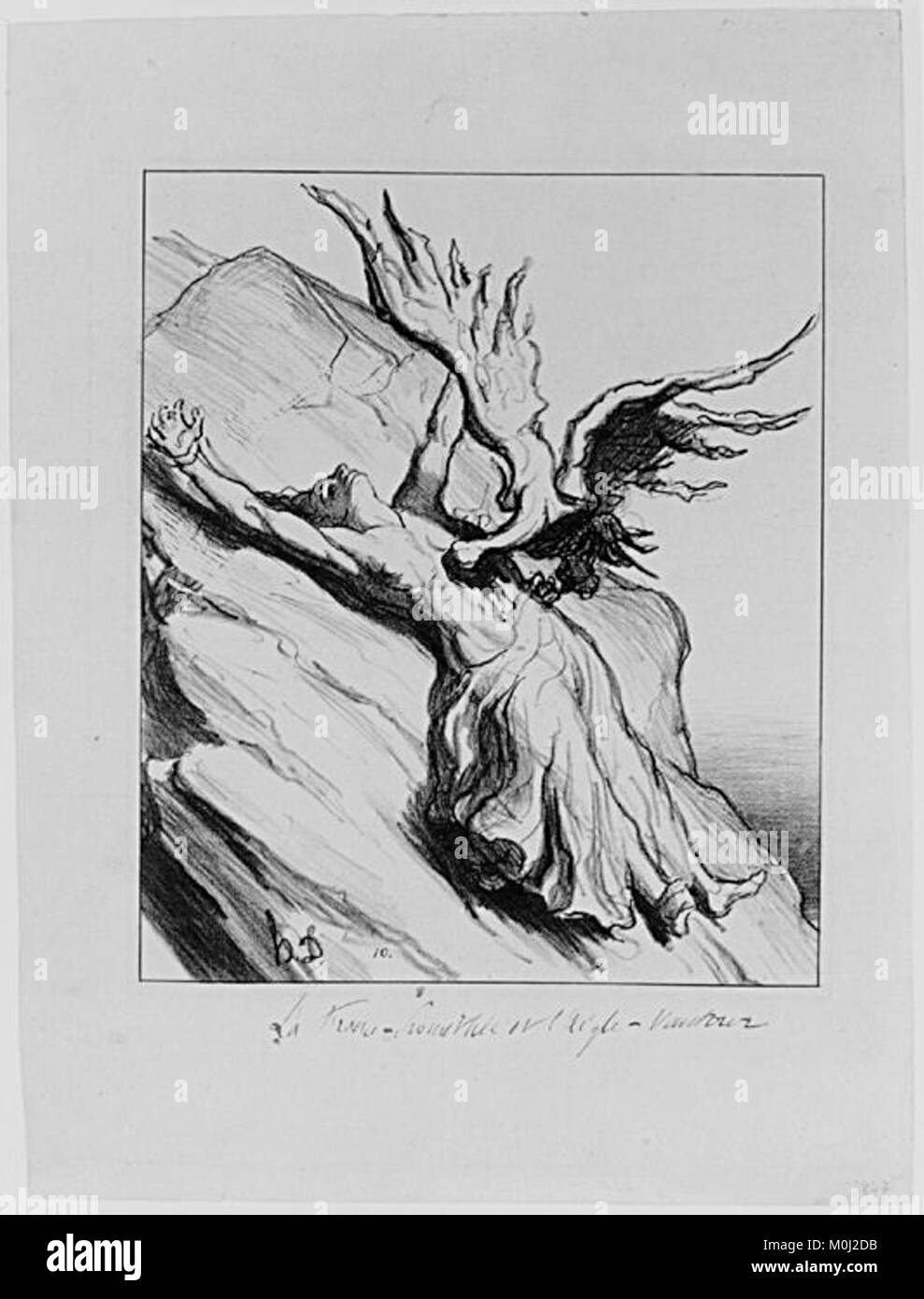A French artwork depicting Prometheus and the Vulture, symbolizing ...