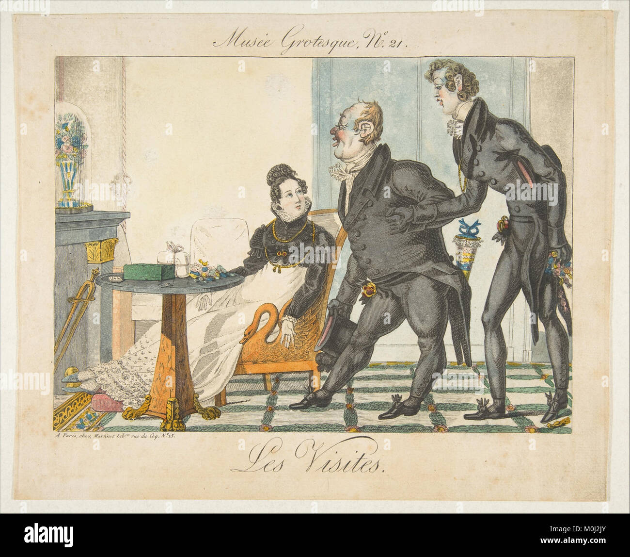 An artwork from 'Les Visites' series at the Musée Grotesque, showcasing ...