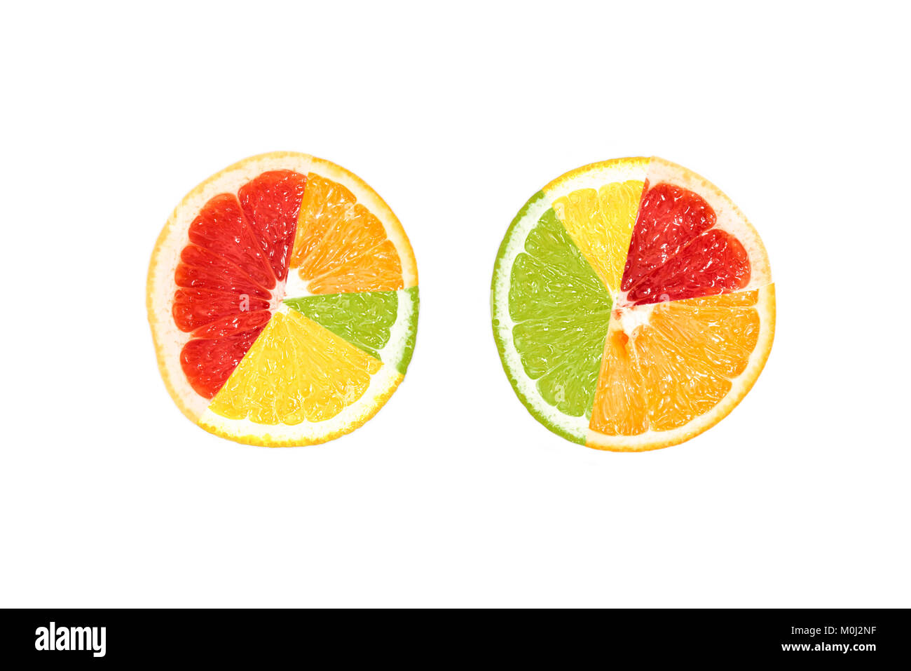 Slices fresh citrus fruits Cut Out Stock Images & Pictures - Alamy