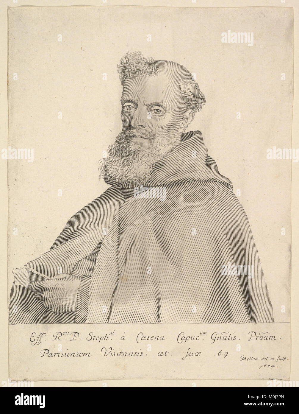 A portrait of Father Étienne de Cesena, an important historical ...