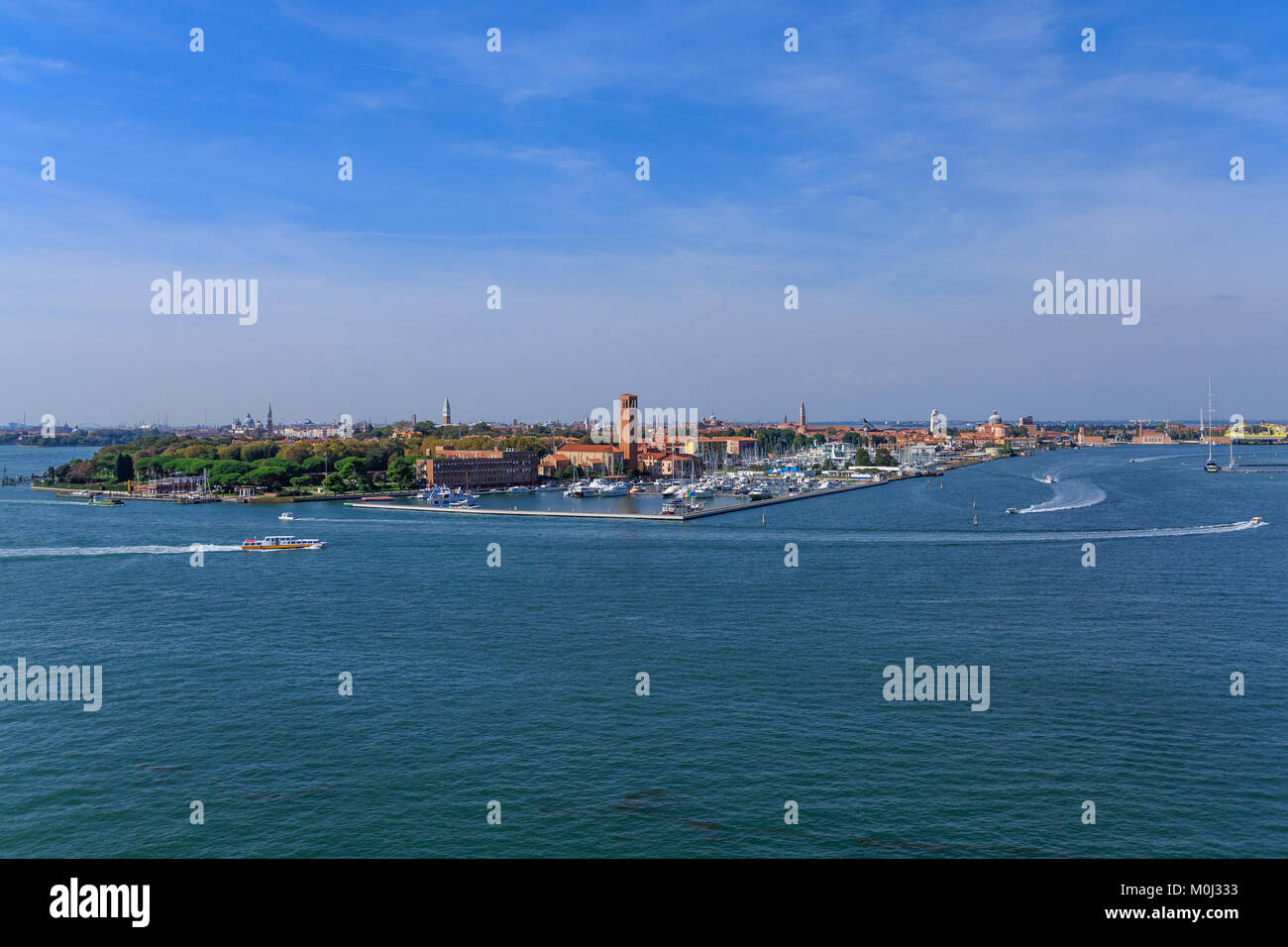 Protected Yacht Harbor Along the Coast of Venice Stock Photo - Alamy
