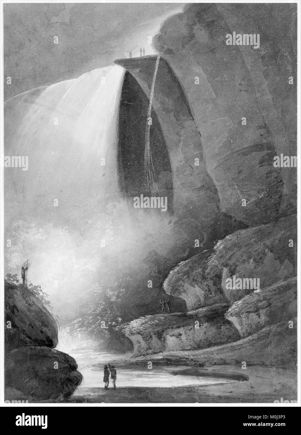 This moonlit view of Niagara Falls, captured at Table Rock, highlights ...