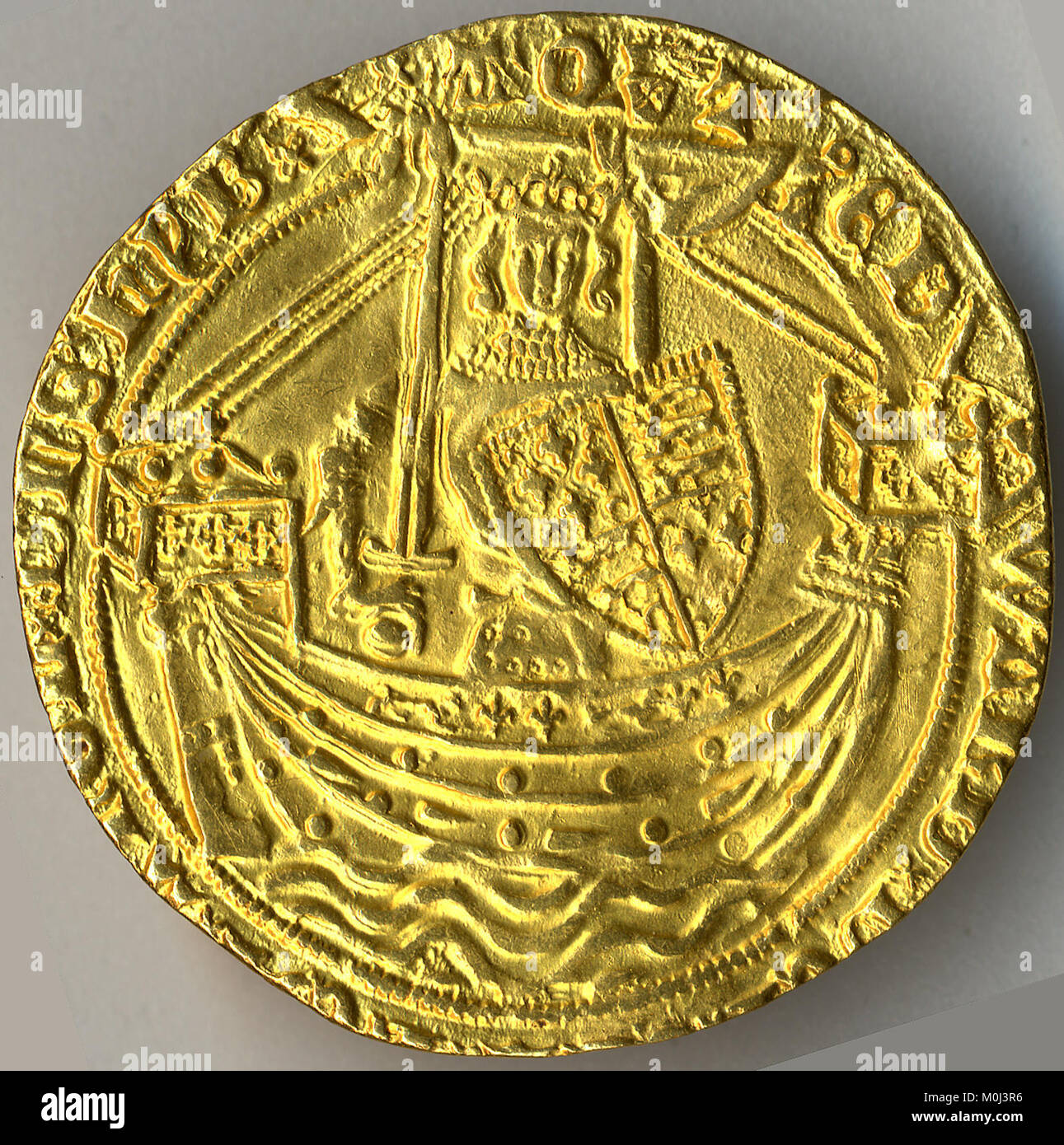 This noble coin from the reign of Edward III (1327-1377) is an ...