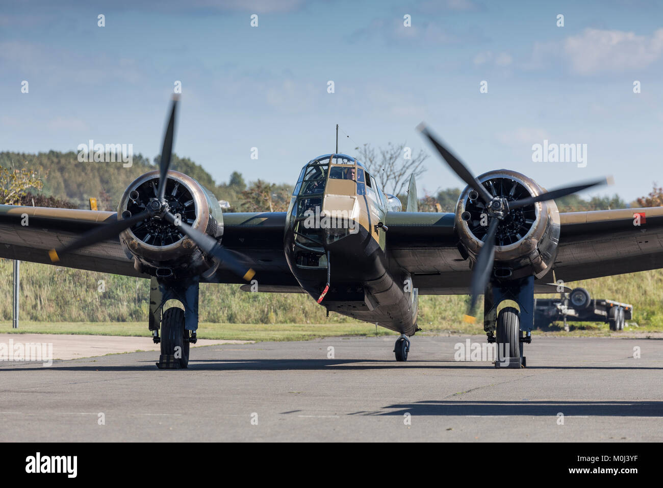 Bristol Blenheim Mk.1 running engines on September 22nd 2017 at Duxford ...