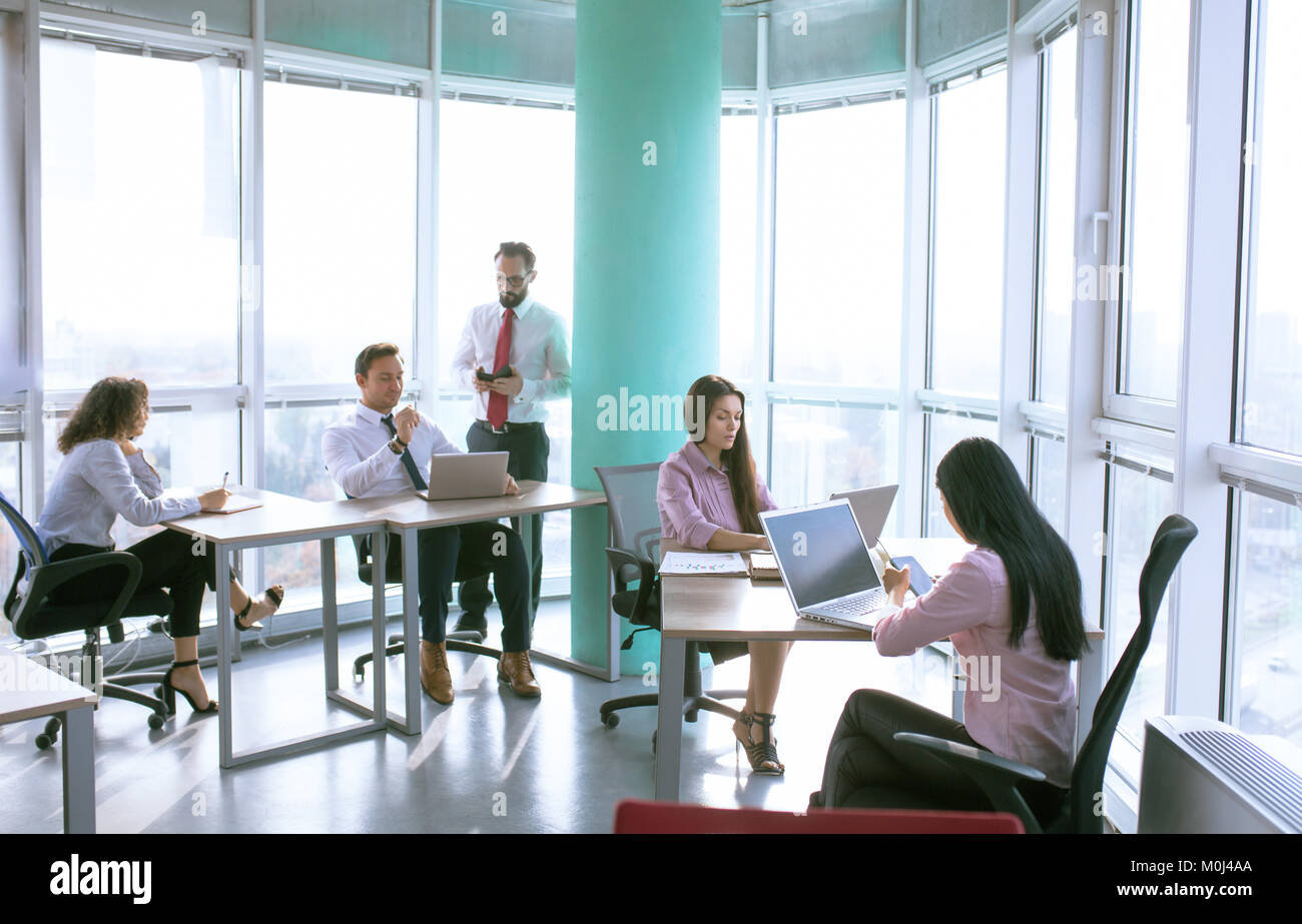 Team working process on international project Stock Photo - Alamy