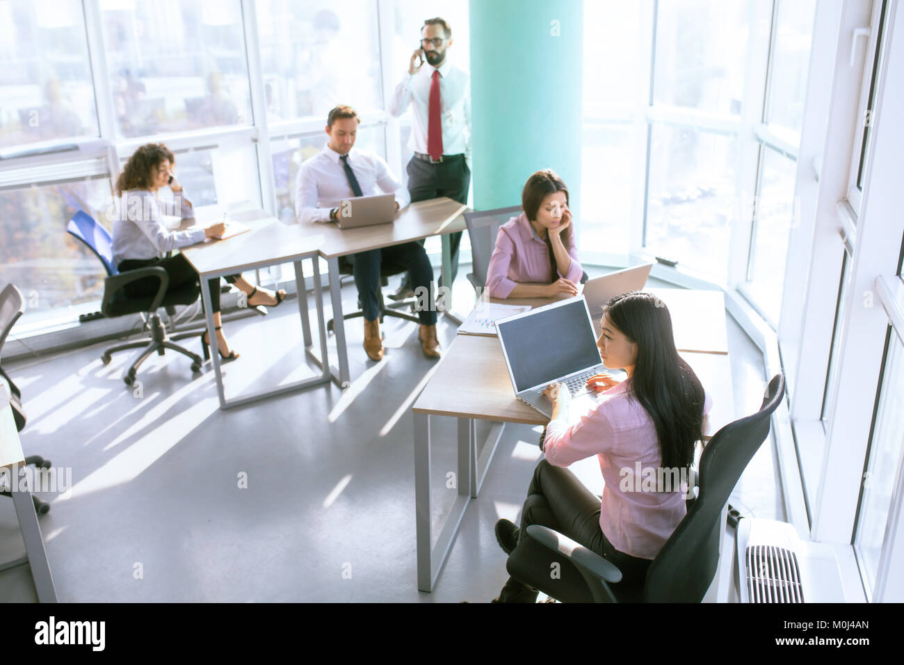 Team working process on international project Stock Photo - Alamy