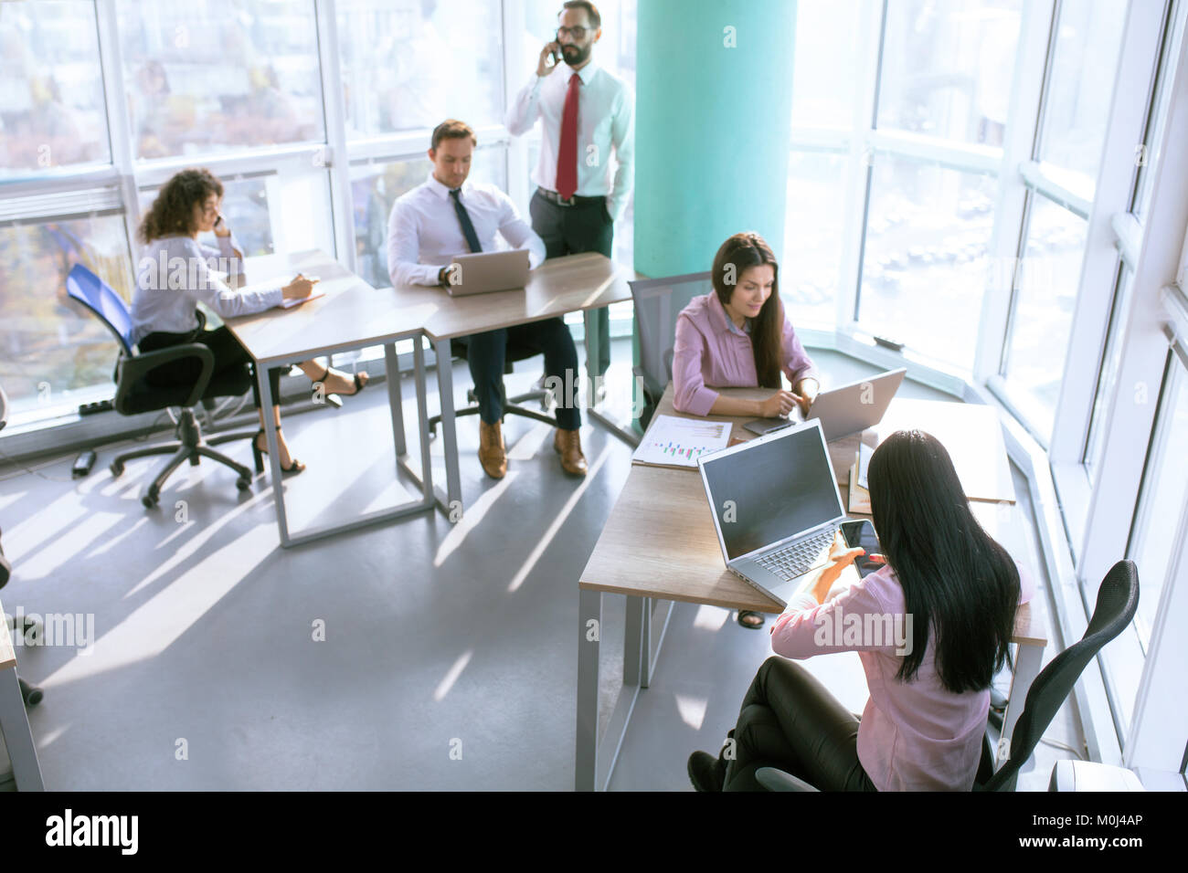 Team working process on international project Stock Photo - Alamy