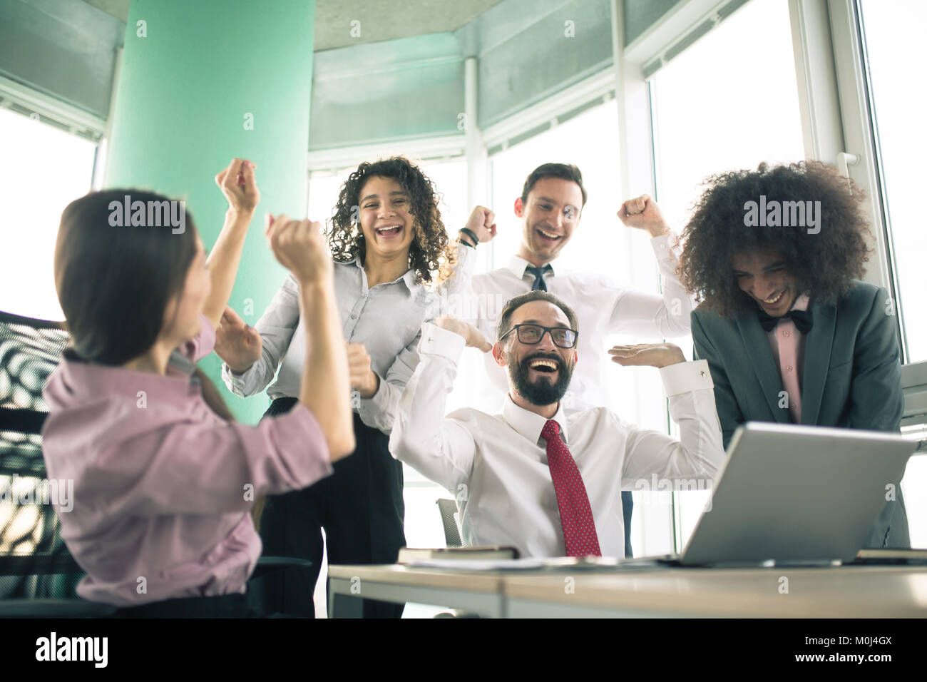 Successful team at work Stock Photo - Alamy