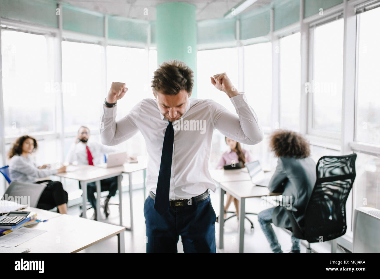 Busy office weekdays during project Stock Photo - Alamy