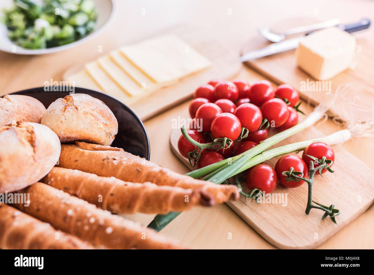 Composition of food on the table Stock Photo - Alamy