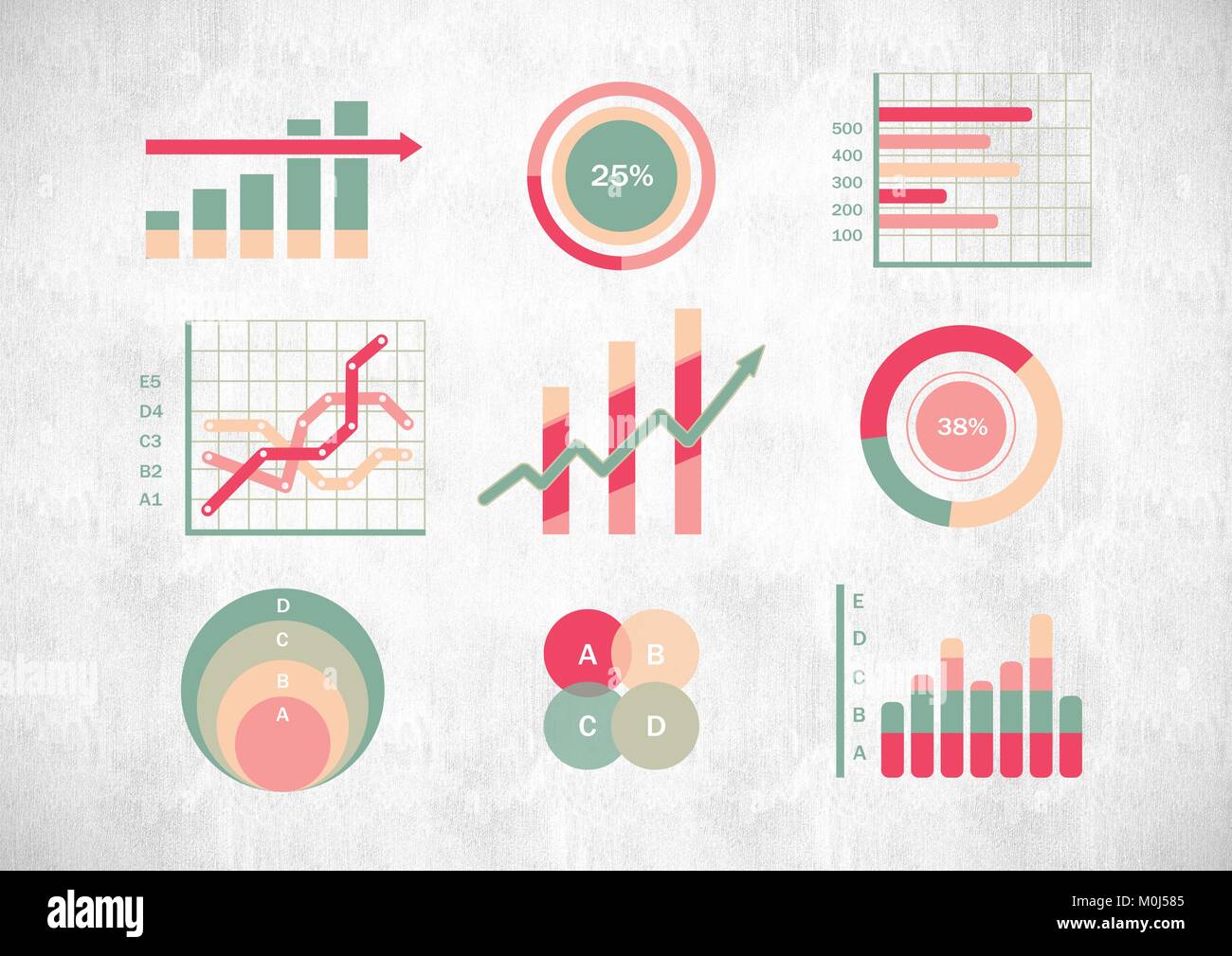 Colorful chart statistics Stock Photo - Alamy
