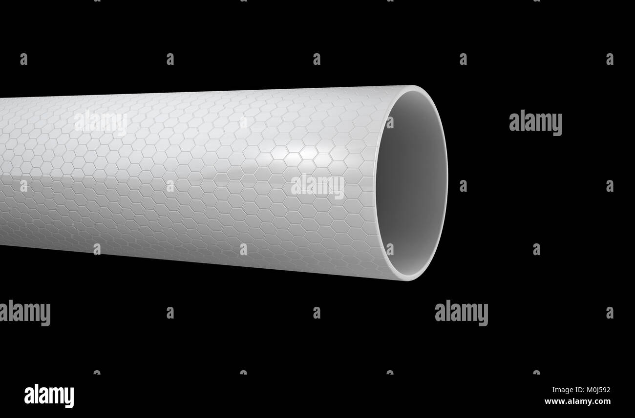 Abstract nano tube structure, 3d Illustaration isolated black Stock ...