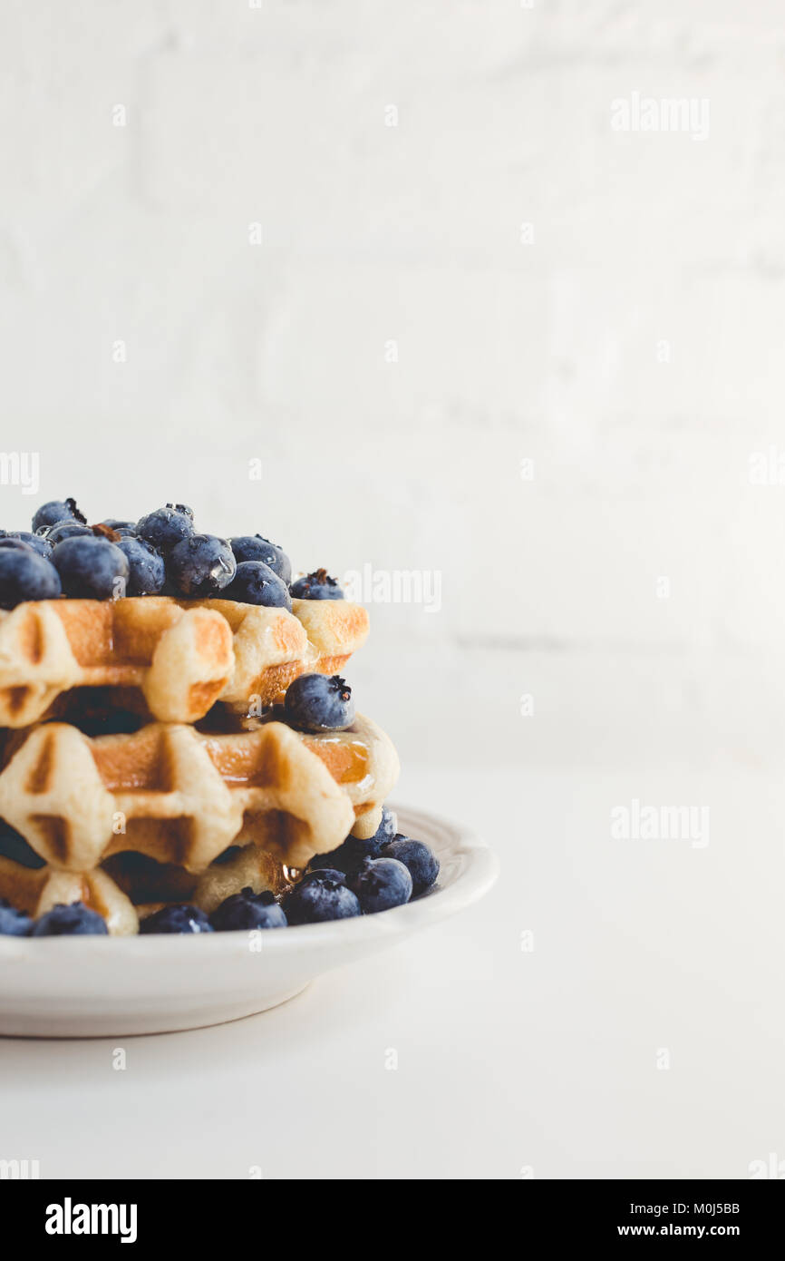Waffles stack hi-res stock photography and images - Alamy