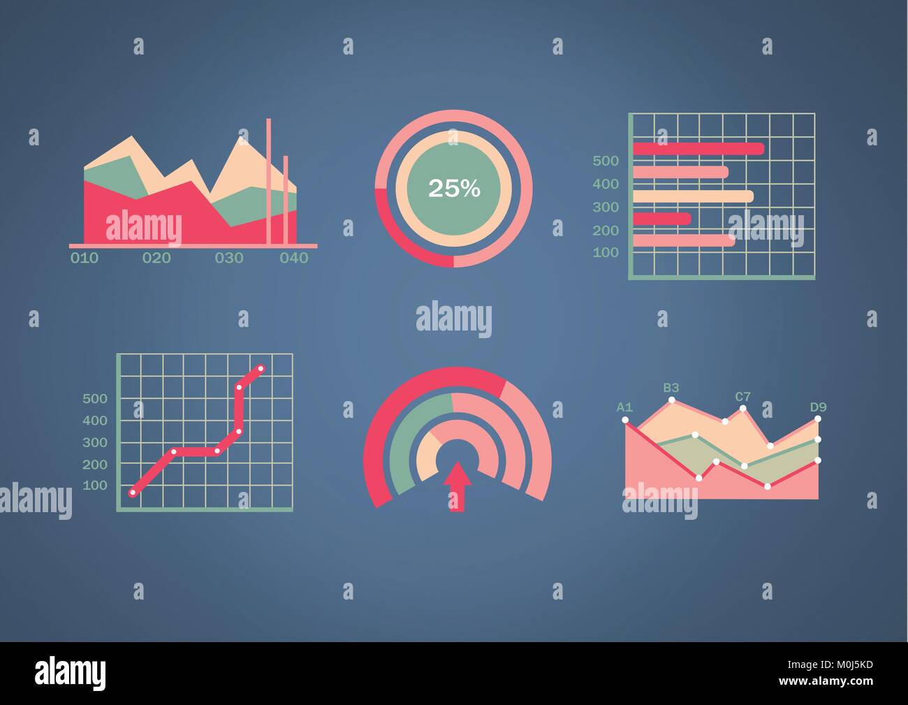 colorful chart statistics Stock Photo - Alamy