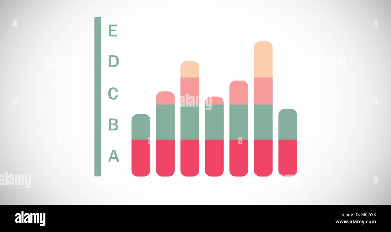 colorful chart statistics with bright background Stock Photo - Alamy
