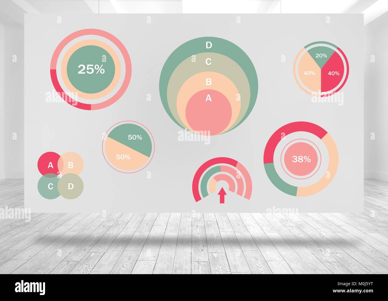 White board with colorful chart statistics Stock Photo - Alamy