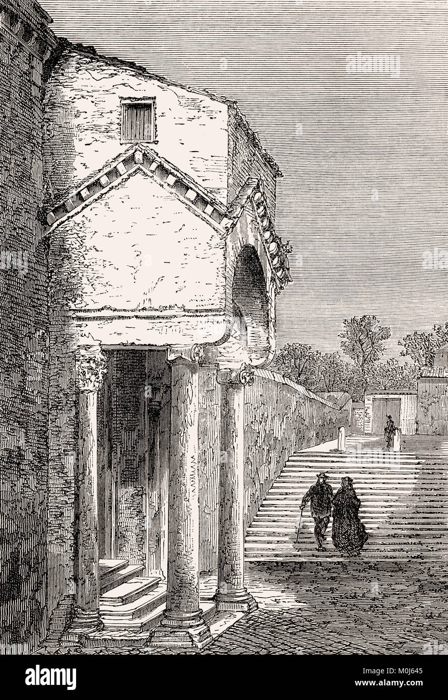 The Basilica of Saint Clement, Rome, Italy, 19th Century Stock Photo ...