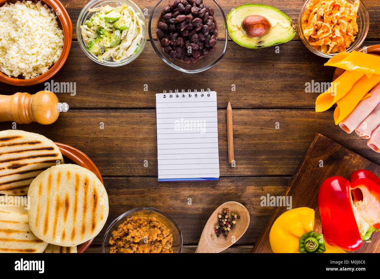 Venezuelan typical food, arepas and their different combinations ...