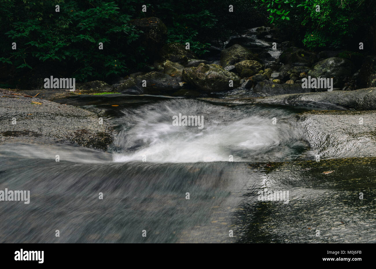 Long exposure of fresh tropical stream, Penedo, Rio de Janeiro, Brazil ...