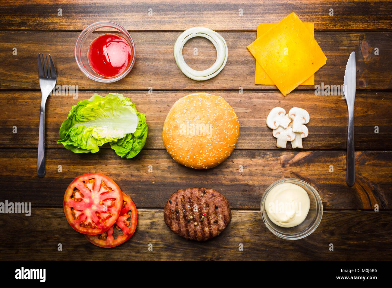 Hamburger ingredients hi-res stock photography and images - Alamy