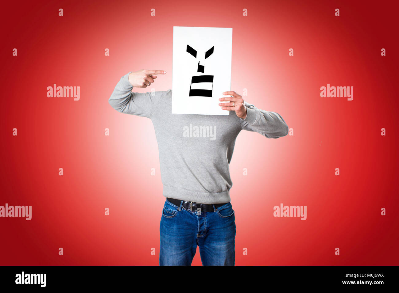 Angry face emoticon hi-res stock photography and images - Alamy