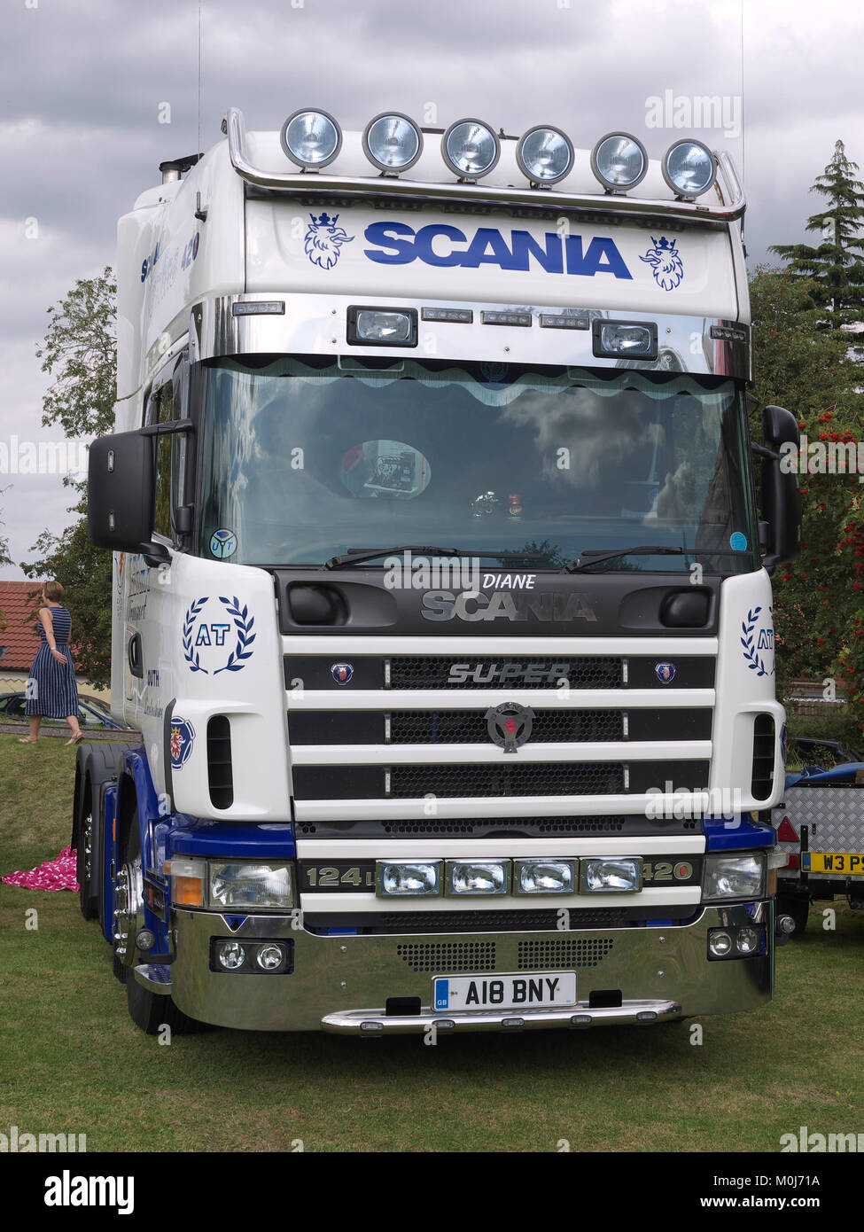 Scania lorry on display at the GCMES gala Stock Photo - Alamy