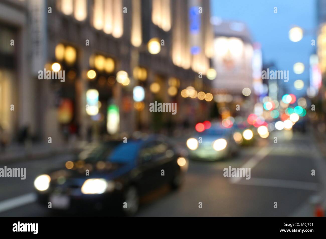 Tokyo night. Big city lights - defocused Tokyo, Japan. Blurred colorful ...