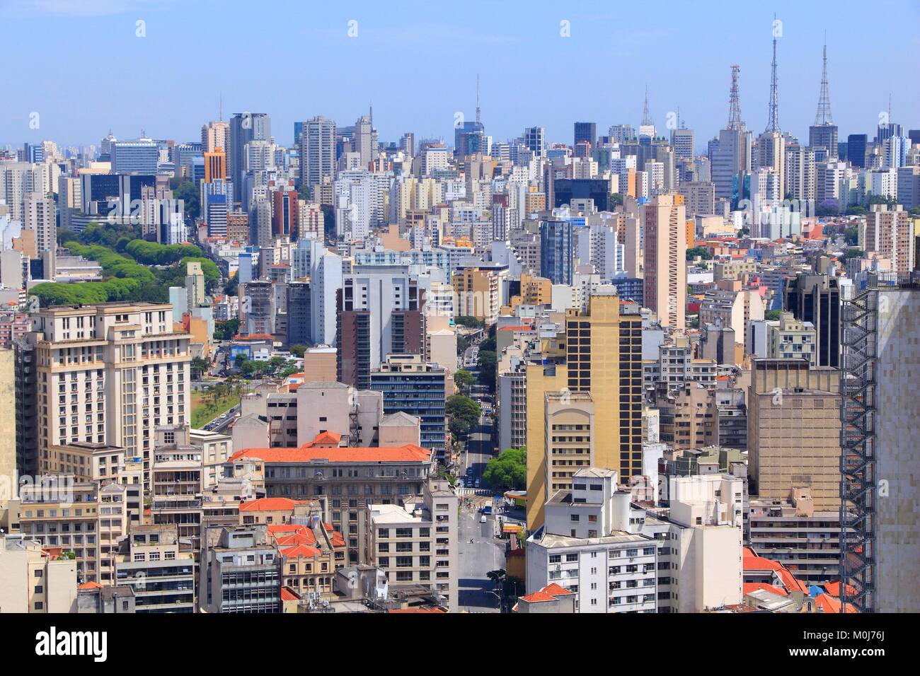 Sao Paulo, Brazil. Aerial view of skyscraper skyline Stock Photo - Alamy