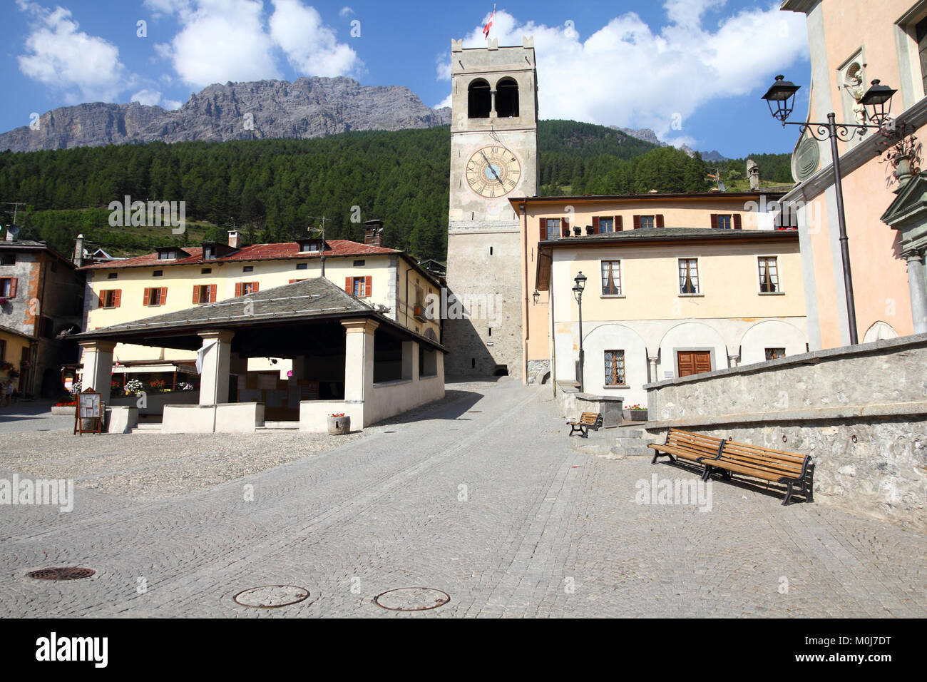 Bormio - beautiful town in Italian Alps, within Stelvio National Park ...