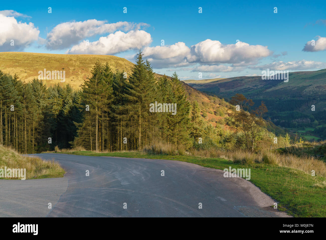 Landscape in the Brecon Beacons National Park between Torpantau and ...