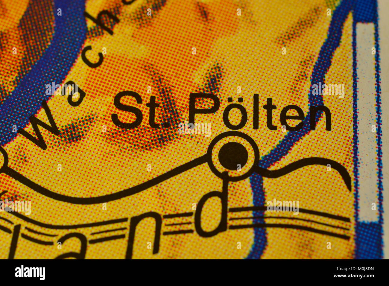City name on the map Stock Photo - Alamy