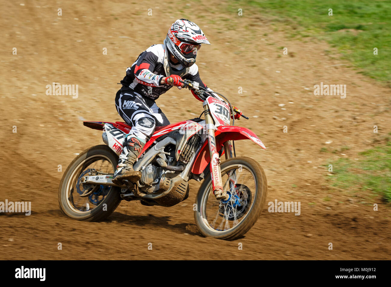 Shaun Southgate on the Herts MX / Trojan Building / GMX Honda 450 at ...