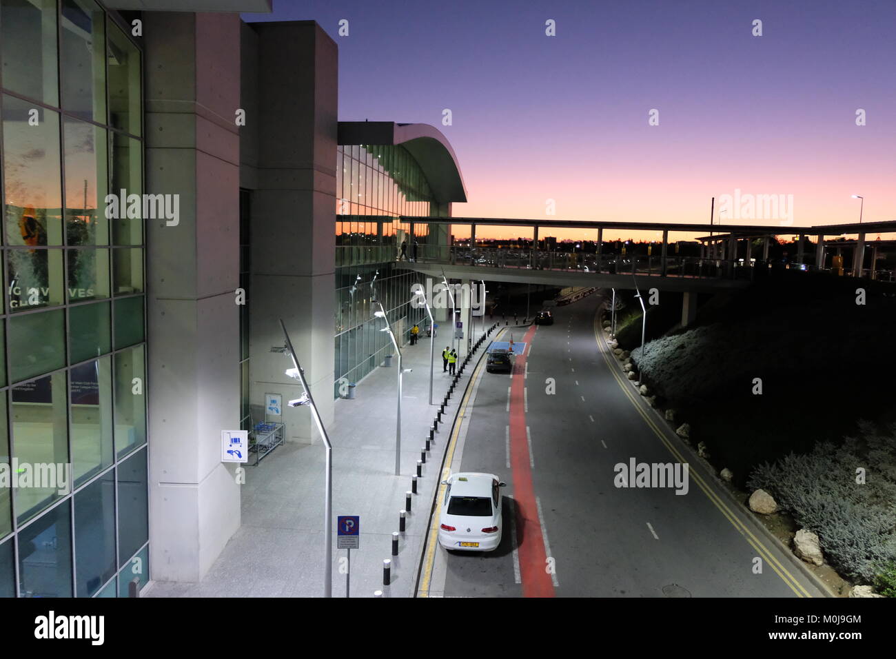 Larnaca, CYPRUS - January 1 2018: Exterior of Larnaca International ...