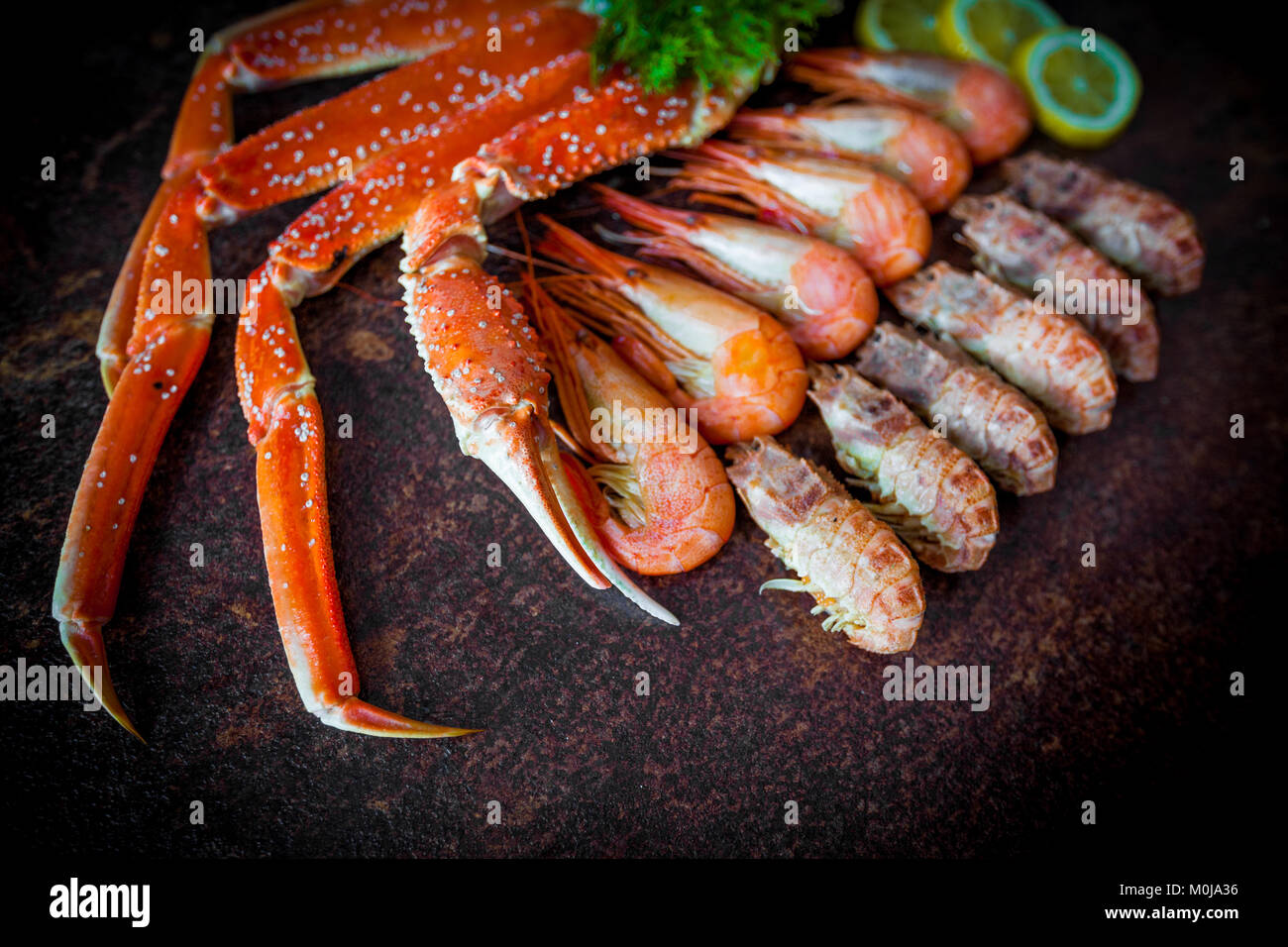 seafood platter. seafood buffet Stock Photo - Alamy