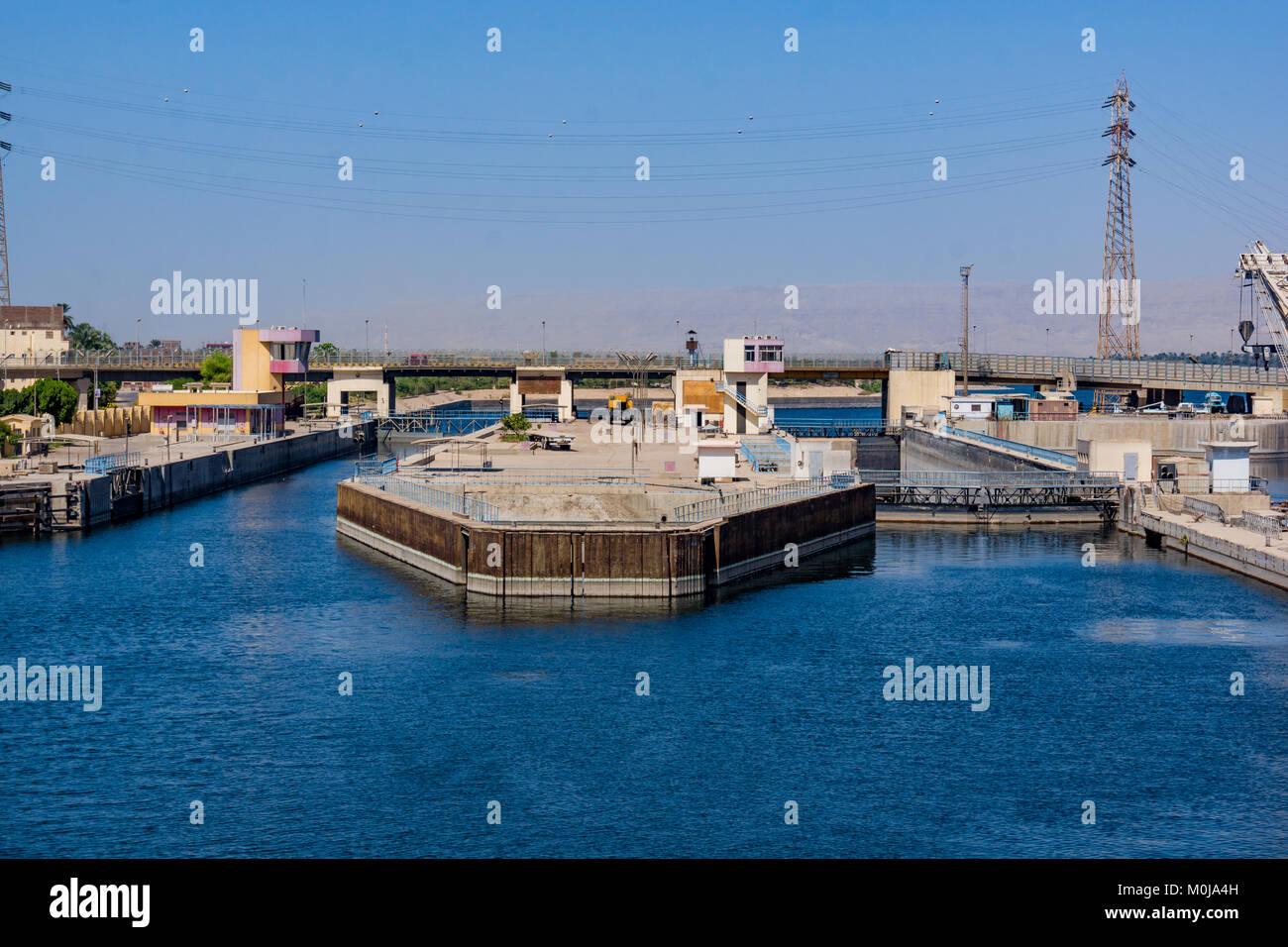 Sluice gate on the Nile river, Egypt Stock Photo - Alamy