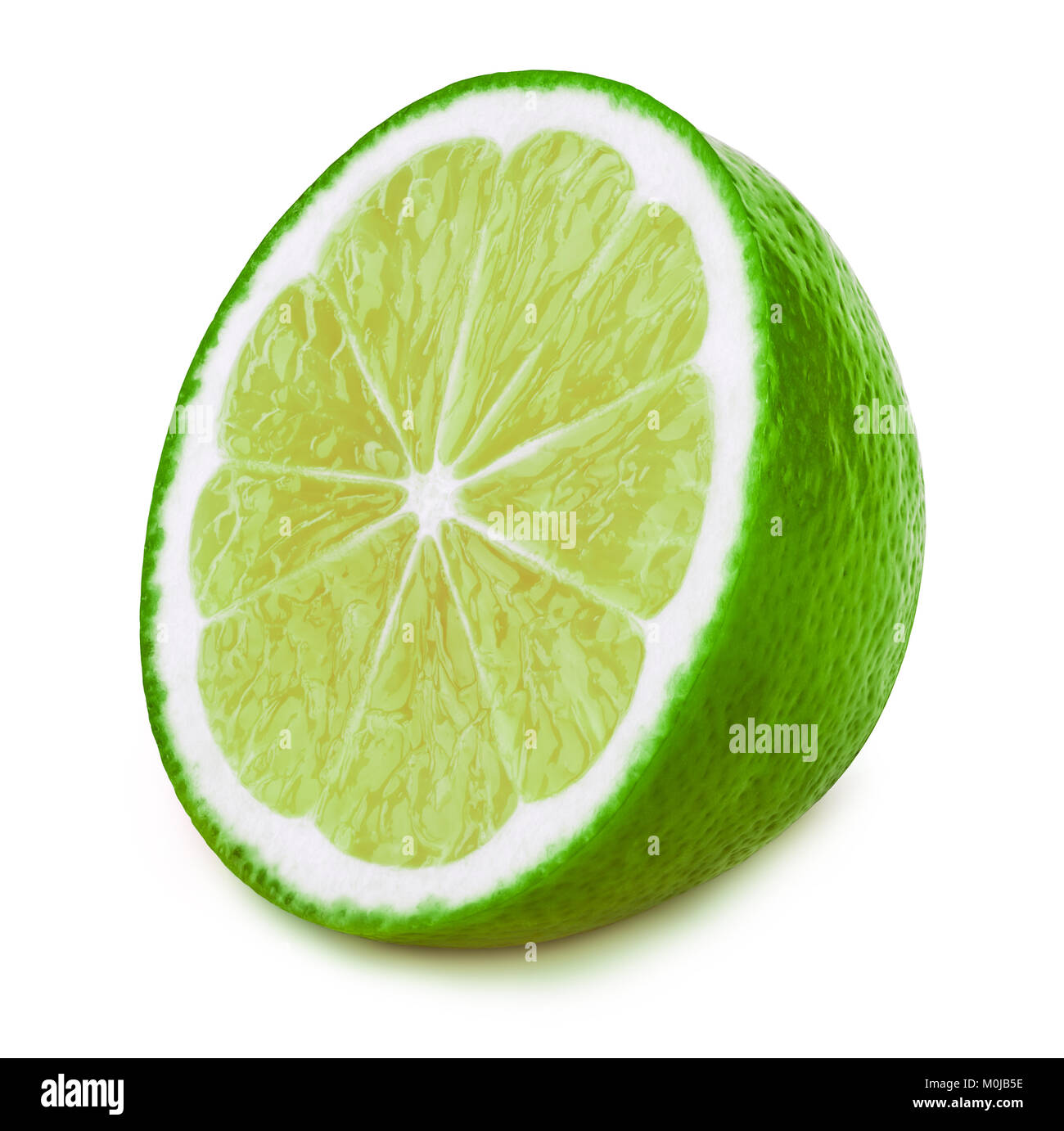 Half of lime isolated Stock Photo - Alamy