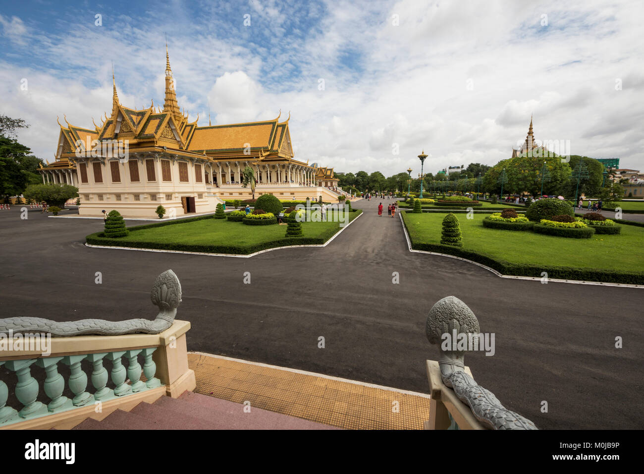 Throne hall inside the Royal Palace complex; Phnom Penh, Cambodia Stock ...