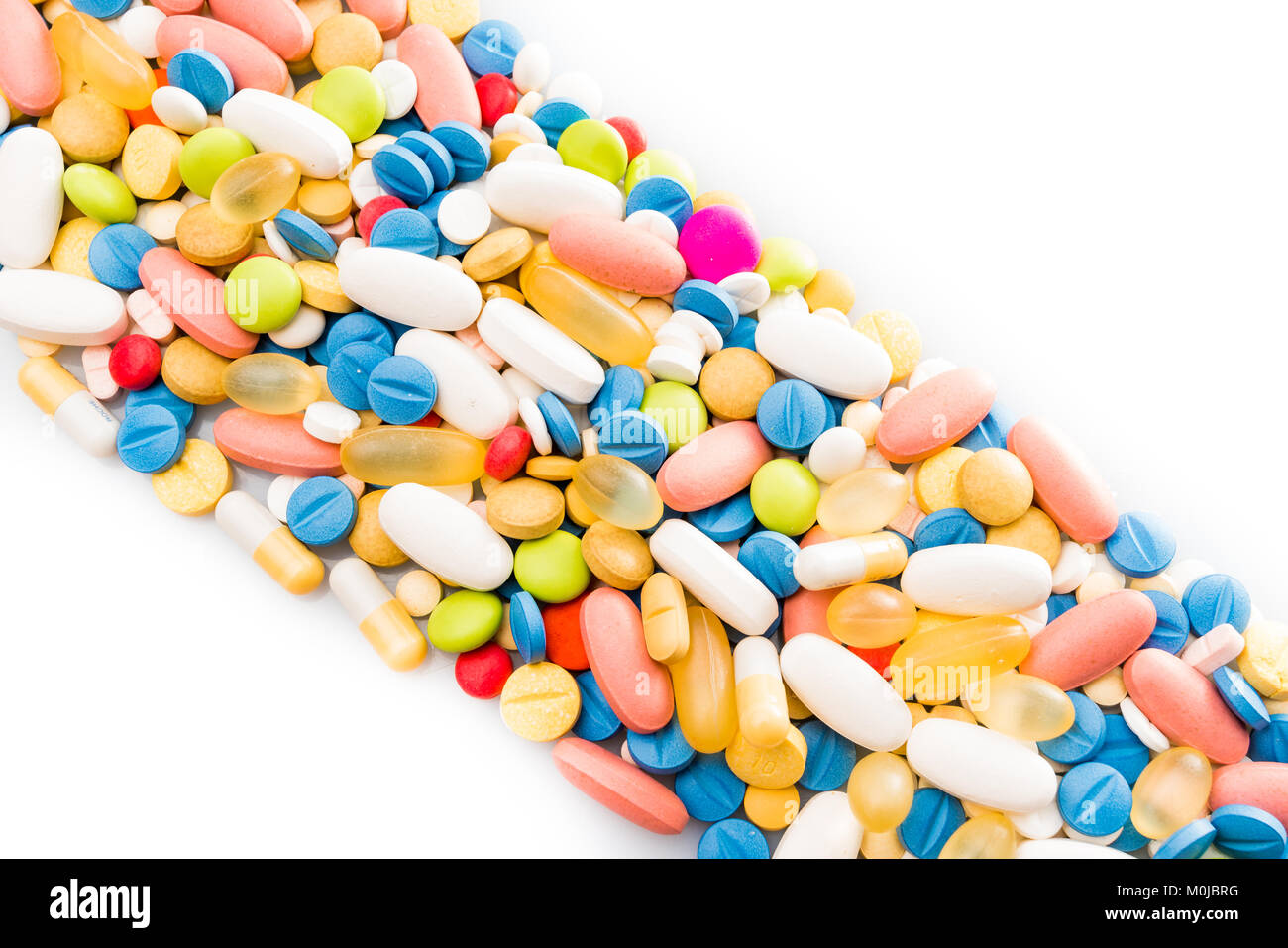 border of colorful pills. pills and drugs Stock Photo - Alamy