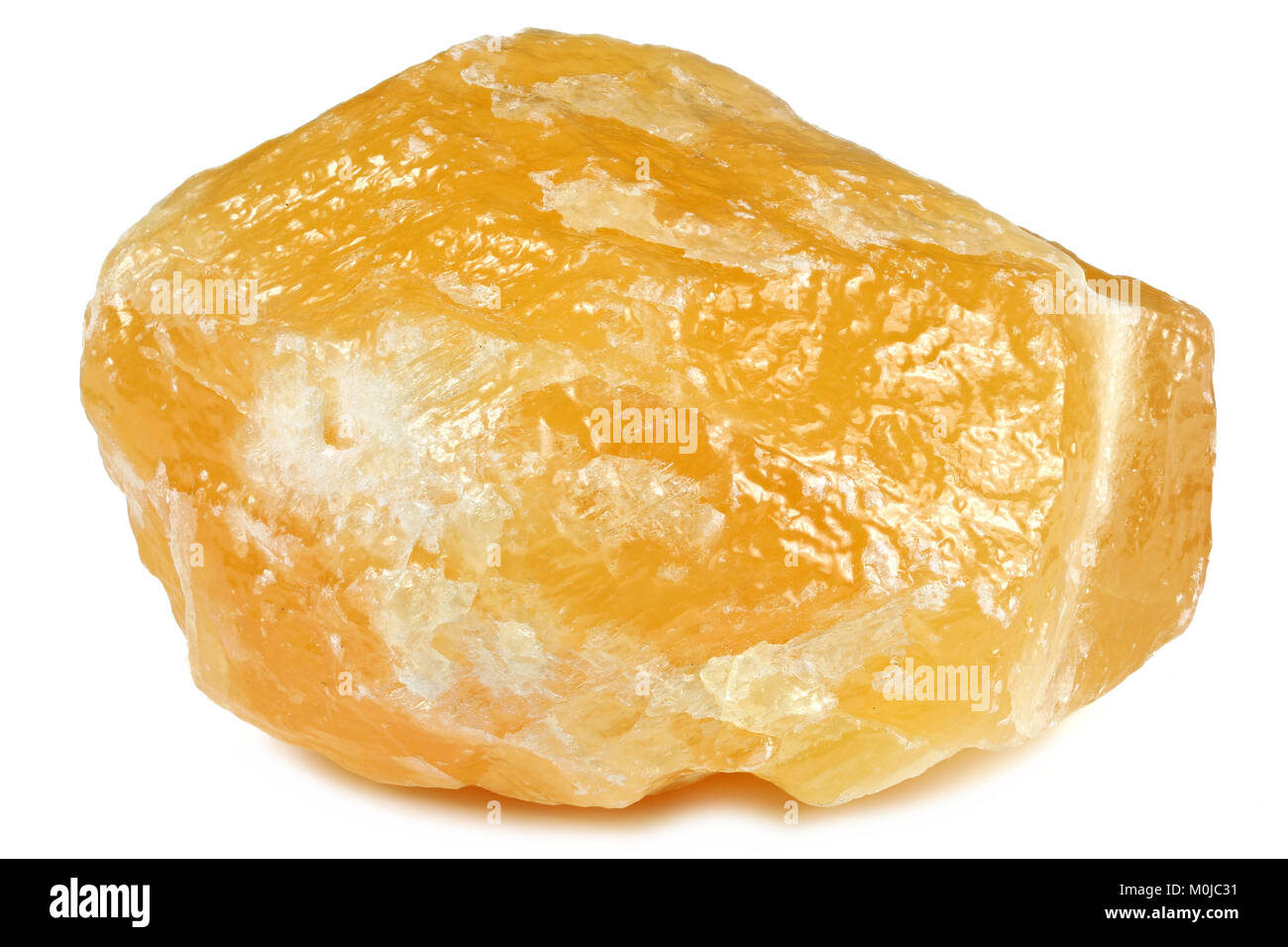 orange calcite from Mexico isolated on white background Stock Photo - Alamy