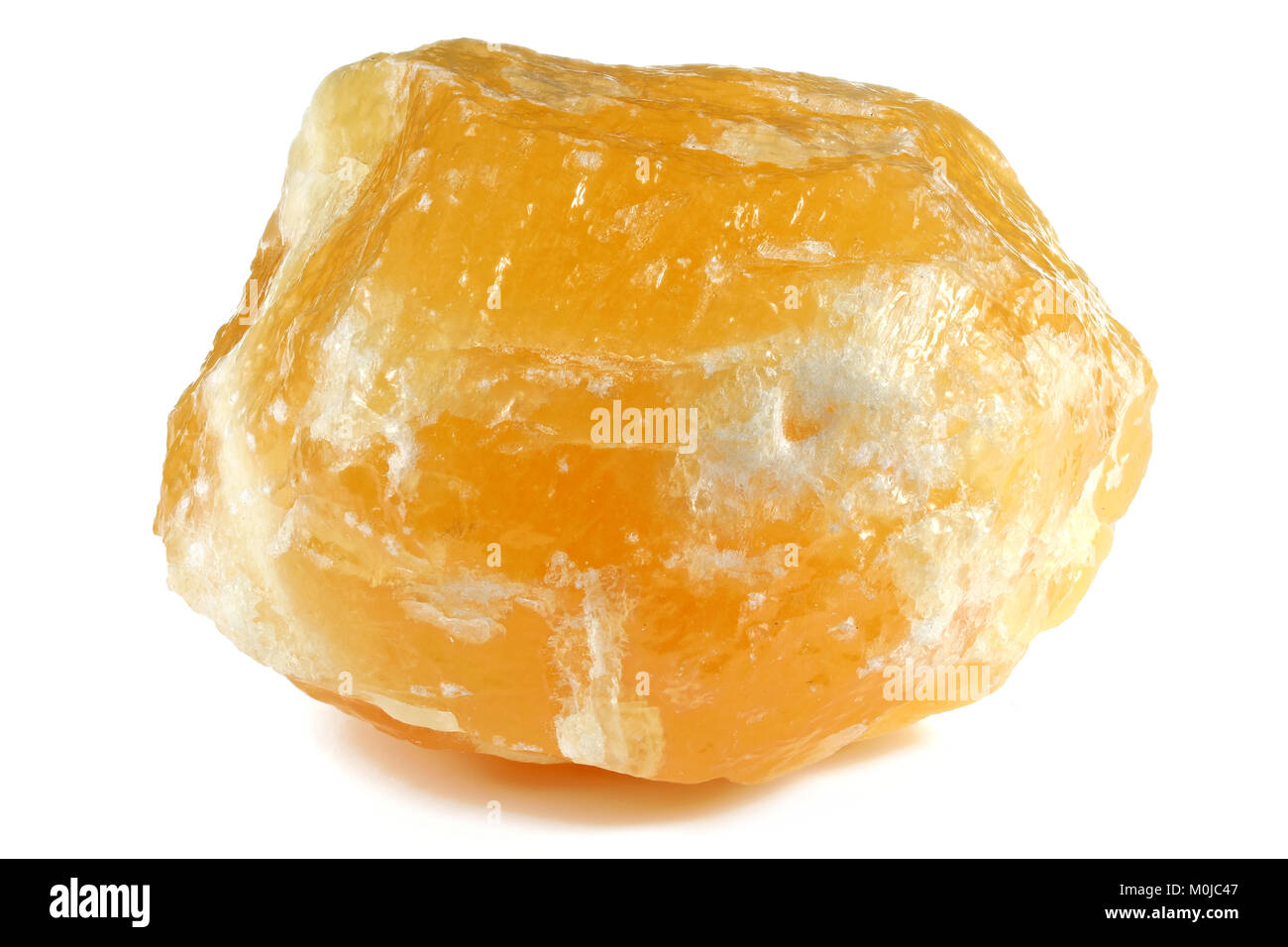 orange calcite from Mexico isolated on white background Stock Photo - Alamy