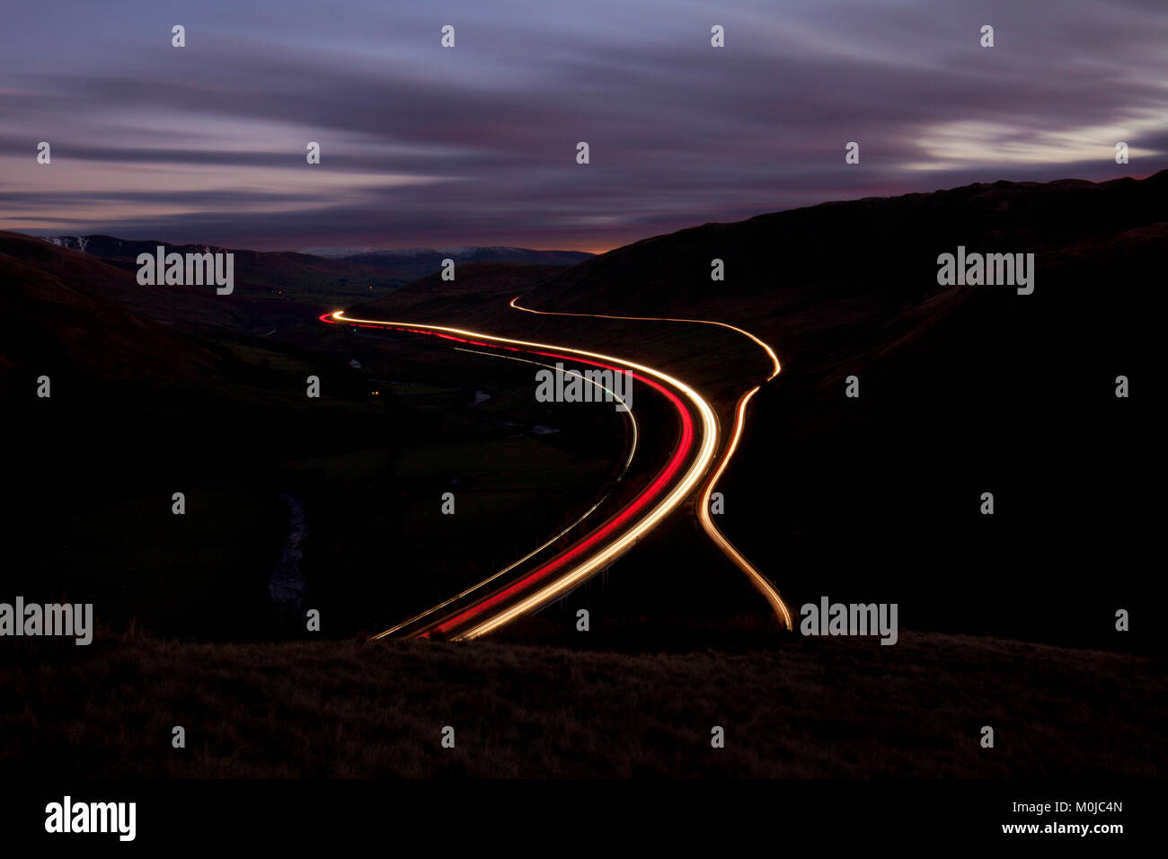 M6 motorway at night hi-res stock photography and images - Alamy