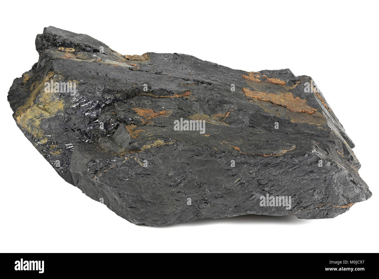 fat coal extracted from Saarland/ Germany isolated on white background ...