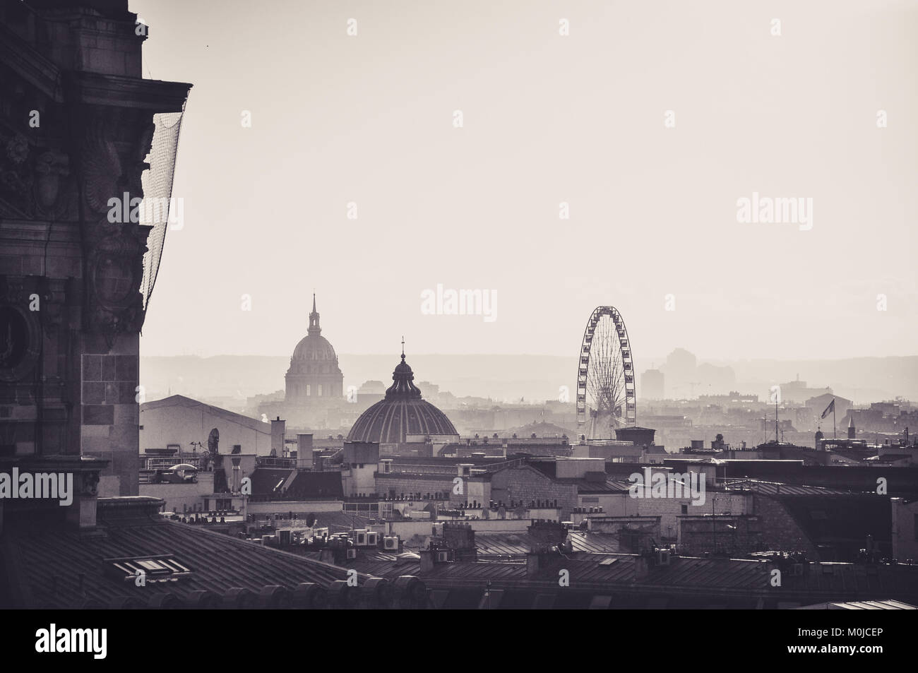 View of Paris seen from Rooftops at Sunset Stock Photo - Alamy